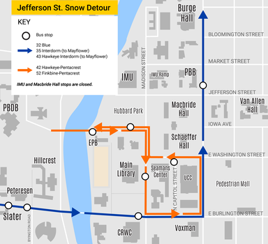 CAMBUS snow detours | Parking and Transportation - Business Services ...