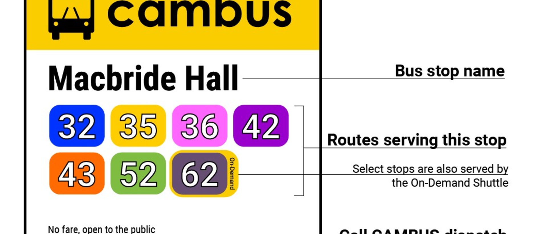 New bus stop signs arrive to campus for spring 2026 | Parking and ...